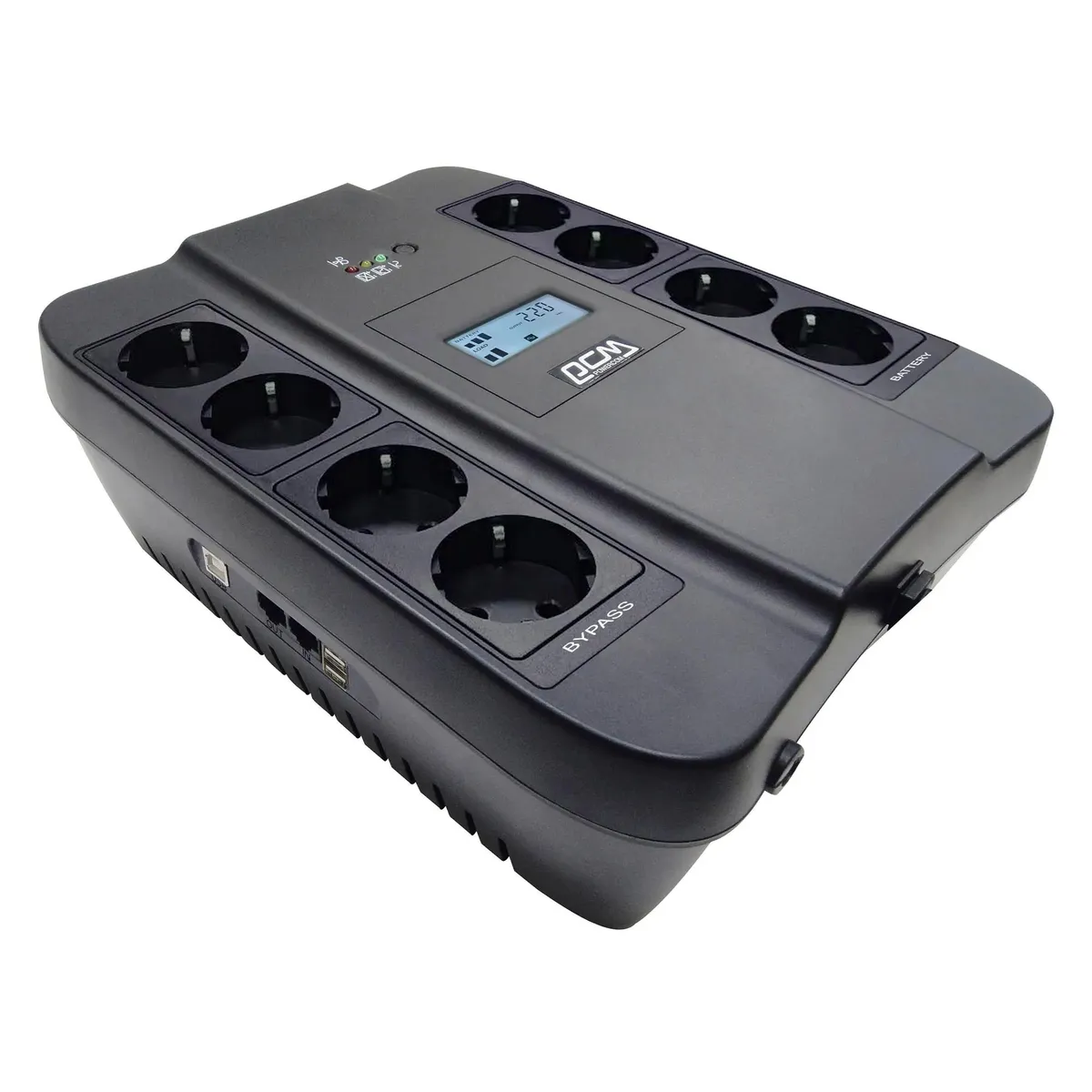 ИБП Powercom Spider SPD-1100U LCD line-interactive, 1100 ВA/ 605 Вт, черный