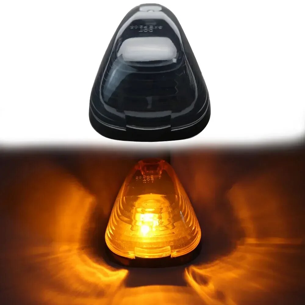 Габаритные огни на крышу кабины, 10 светодиодов, 5 шт, ходовые огни янтарного цвета, Smoky Lens