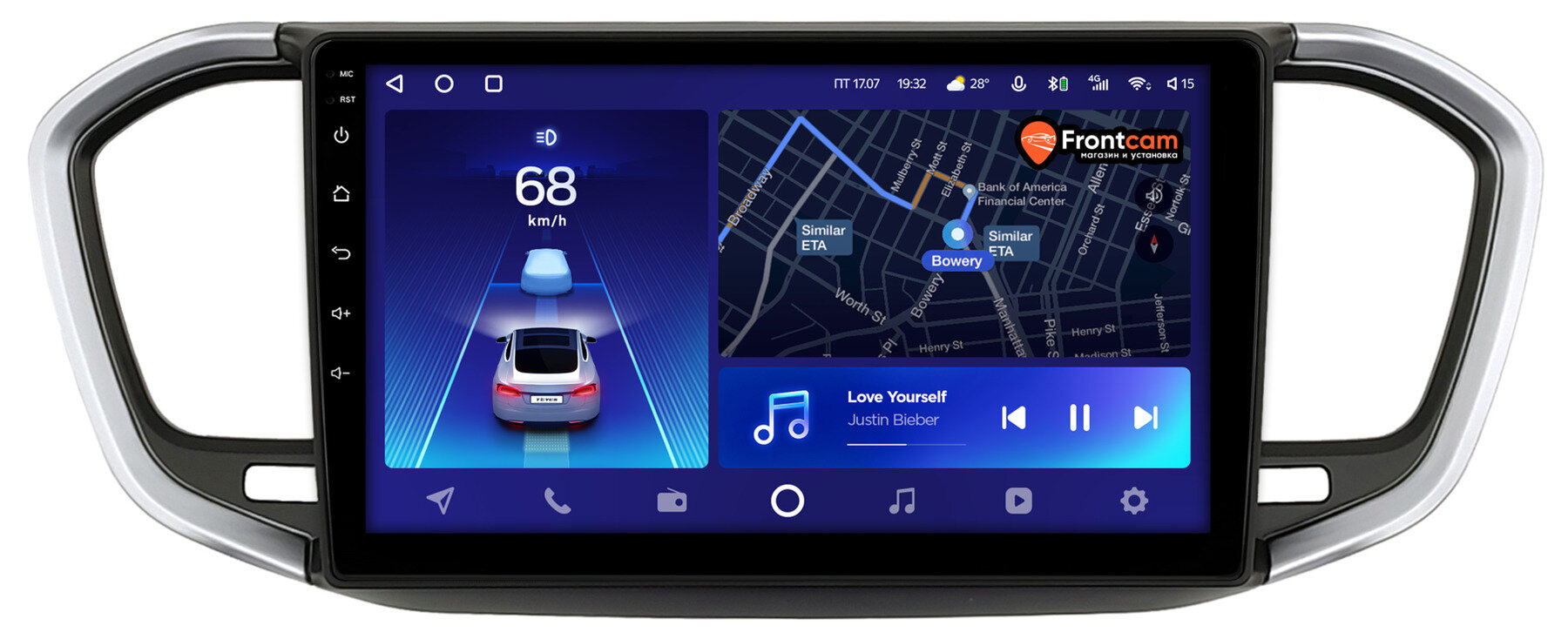 Штатная магнитола Teyes CC2 PLUS 4/32 9" RM-9-1290 Lada Vesta (NG) 2022-2025, Aura 2024-2025 (вставка серебро) Android 10 (4G-SIM, DSP, QLed)