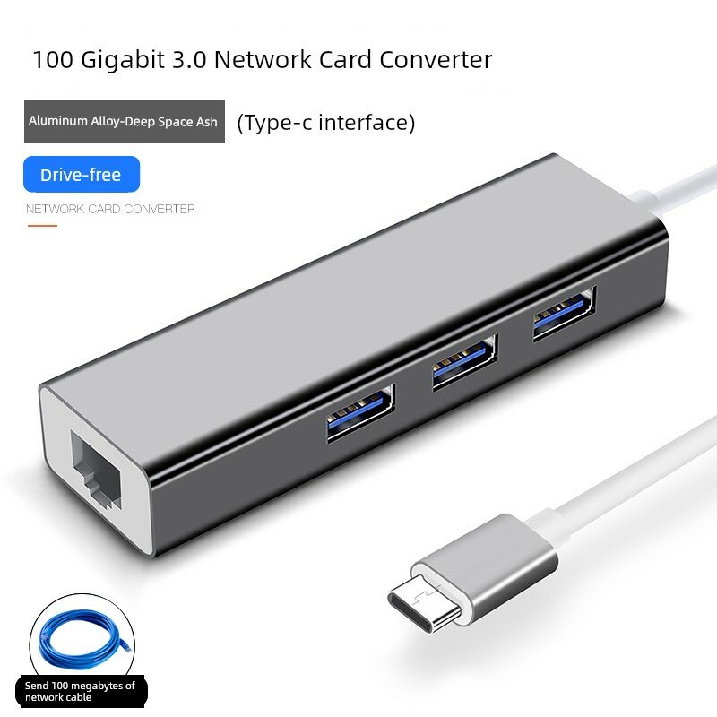 Сетевой адаптер для ноутбуков Huawei MateBook 14/D15/16, конвертер сетевого порта Type-C, переходник USB 3.0,