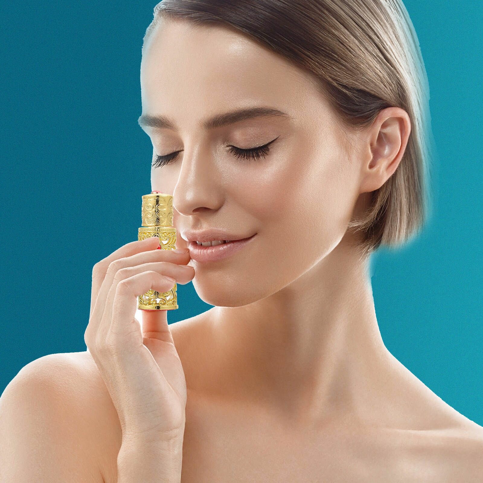 Стеклянный Парфюмерный Флакон Золотистого Цвета, Ёмкость 3Мл, Для Хранения Эфирных Масел И Духов, Подходит Для Путешествий