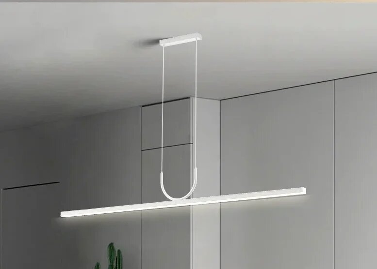 Скандинавский минималистичный потолочный люстр с LED для столовой, гостиной, кухонного острова, простая подвесная лампа, световой прибор для помещений