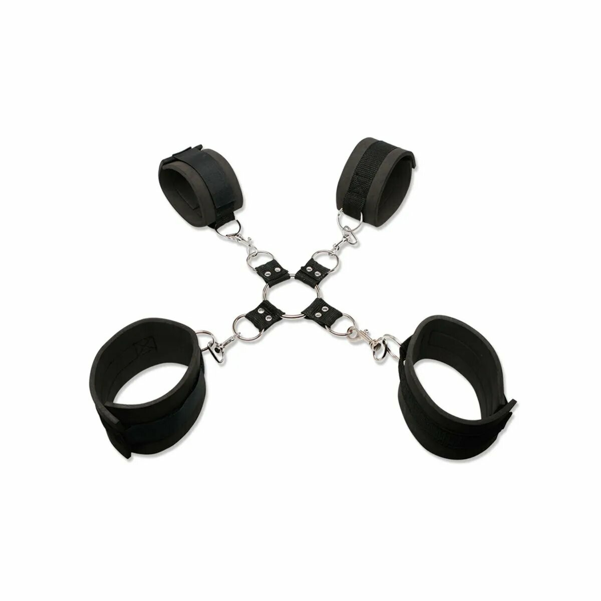Наручники и наножники с фиксацией Extreme Hog-Tie Kit, Pipedream, неопрен, черный