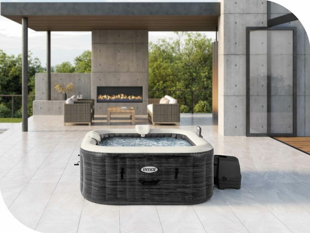 Надувная джакузи INTEX 28450 PureSpa Greystone Deluxe - 4 места 175x71 (Диагональ 211 см)