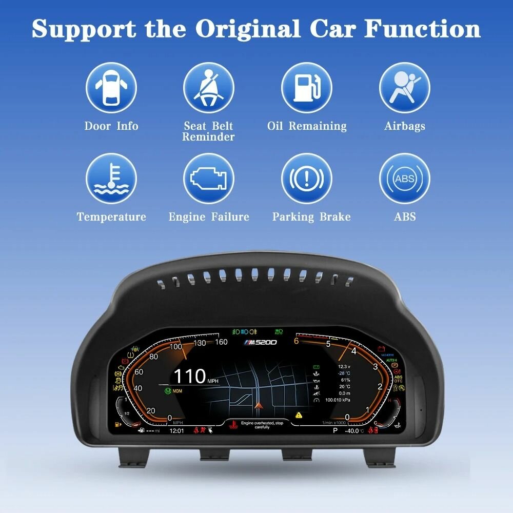 Панель приборная цифровая для BMW 5 E60 E61 2003-2009 с беспроводным CarPlay