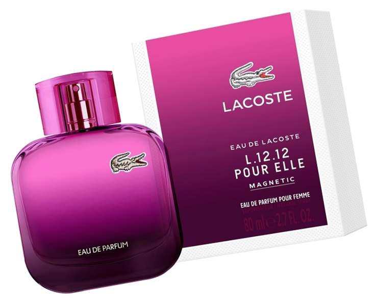 Женский аромат Lacoste L 12.12 Magnetic Pour Elle 80 мл - Лакоста фиолетовые парфюмерная вода
