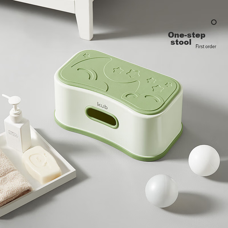 KUB Children's Foot Stool, Baby Step Stool, Non-Slip, for Washing Face And Hands, Step Stool, Small Bench, Single-Layer Foot Stool