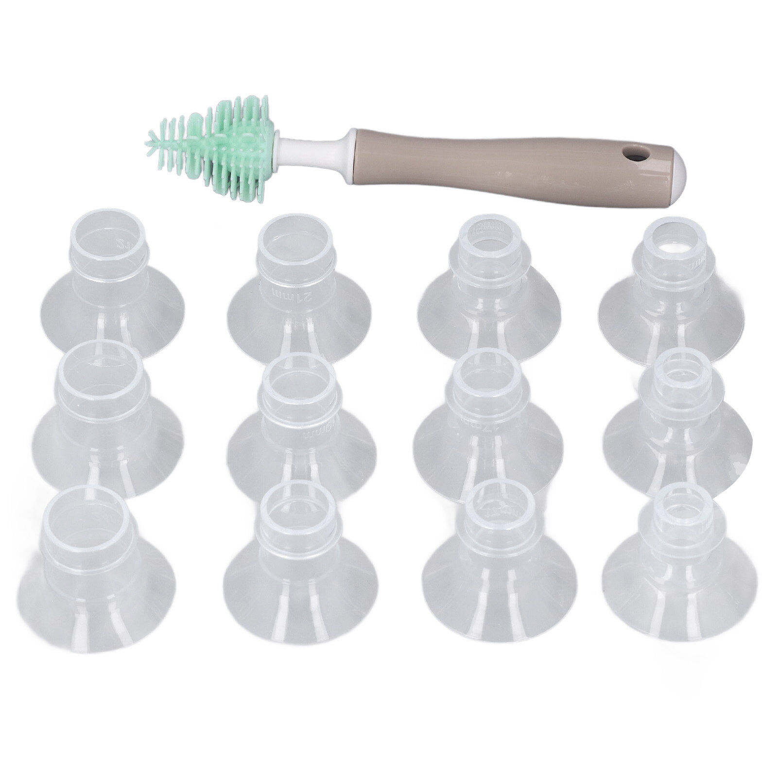 Фланцевая вставка 13 мм 15 мм 17 мм 19 мм 21 мм 24 мм Безопасная силиконовая износостойкая фланцевая вставка для молокоотсоса для младенцев