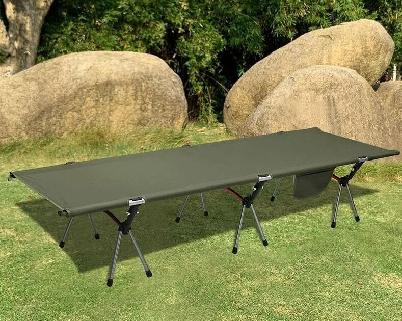 Раскладушка Naturehike XJC04 190х65х38 см кемпинговая, до 150 кг, Армейский зеленый