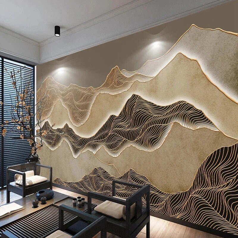 Текстильные обои Jiadou 3D китайский стиль 3D Relief, Customized size