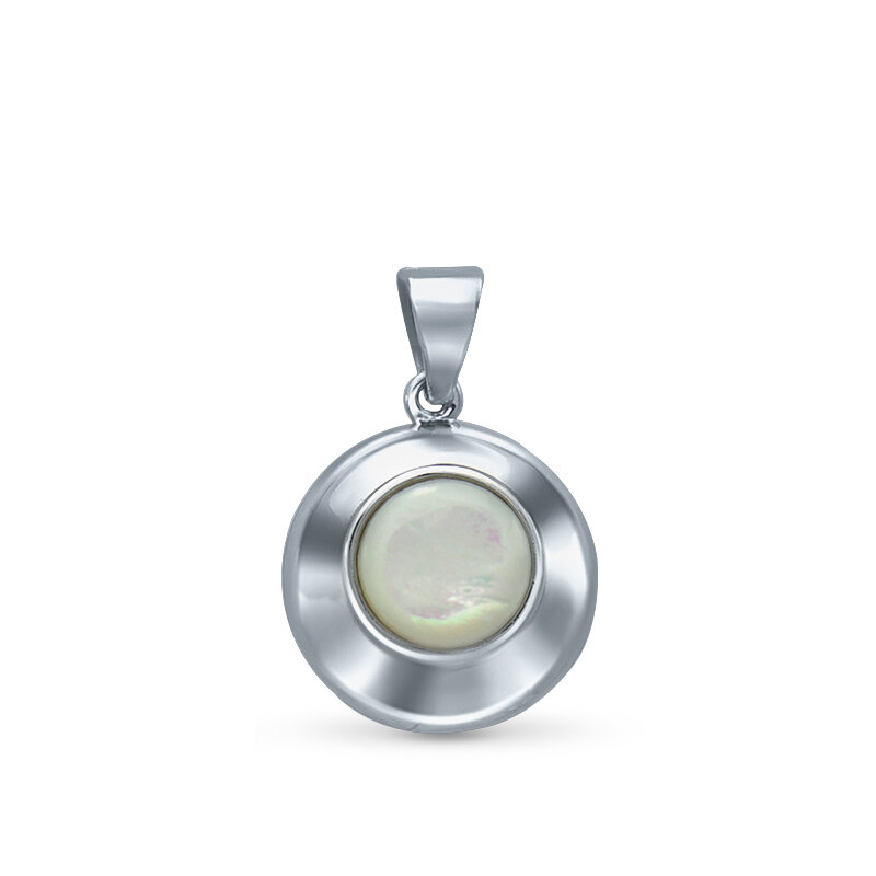 Подвеска, серебро, 925 проба, перламутр