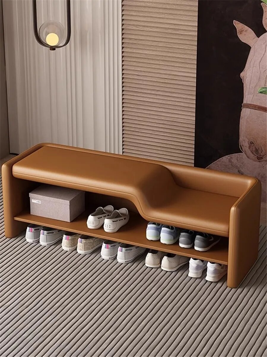 Шкаф для обуви на скамейке