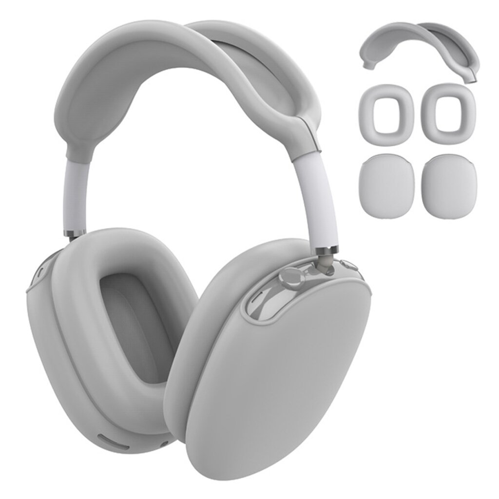 Подходит для Apple Airpods Max силиконовый защитный комплект из трех частей-серый
