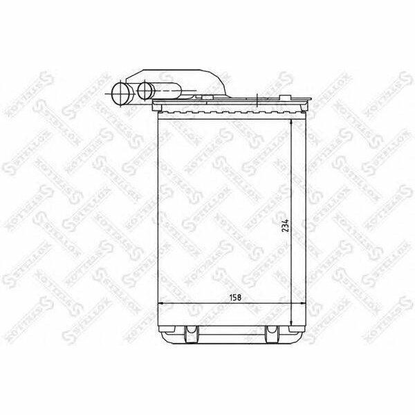 Радиатор отопителя салона для автомобиля, STELLOX 10-35014-SX (1 шт.)