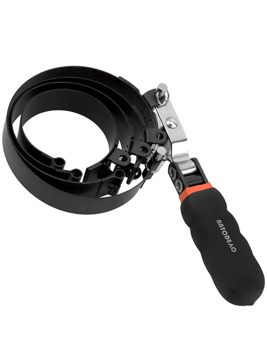 Съёмник масляного фильтра АвтоDело ленточный, универсальный D=60-113mm 40505