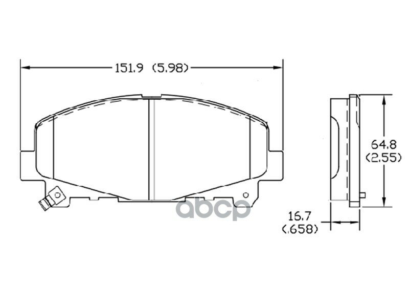 Колодки тормозные дисковые передние ACCORD VIII C AKNUK арт. BP1103