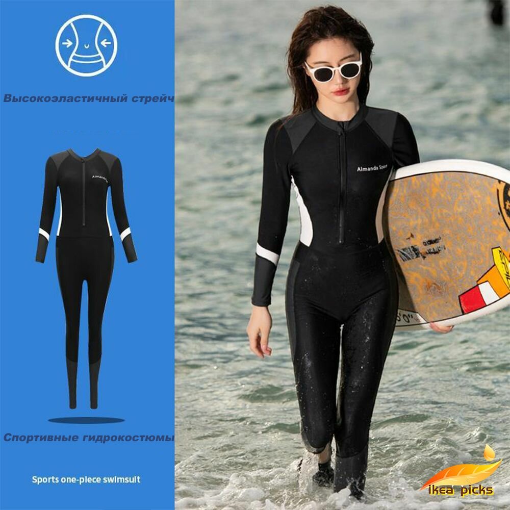 Женский костюм для фридайвинга / цельный костюм для плавания / для защиты от ультрафиолета серфинг дайвинг снорклинг каякинг