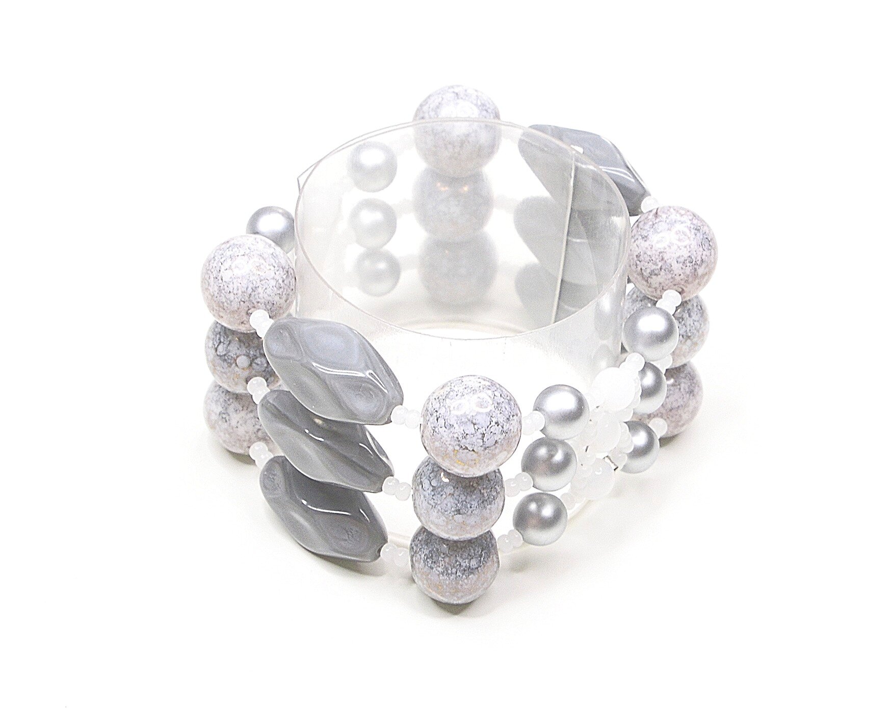 Браслет Bohemia Style, стекло, хрусталь, богемское стекло, бисер