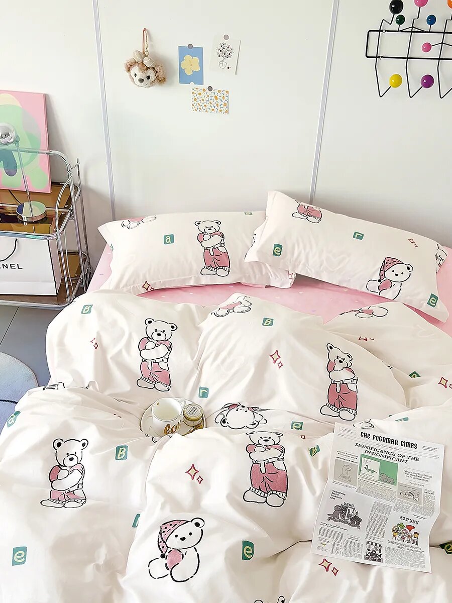 Постельное белье евро 4 наволочки хлопок Twill Твил