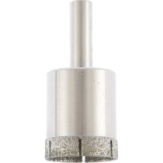 Коронка алмазная по стеклу и керамограниту Ремоколор , 28 х 55 мм, цилиндрический хвостовик , (шт.)