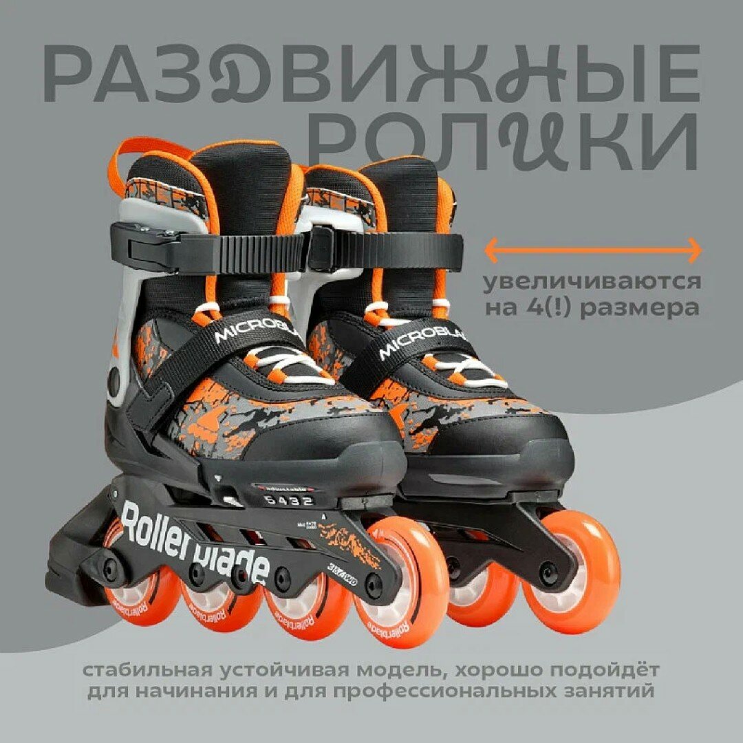 Детские ролики Rollerblade Microblade - 2022 Pink/Light Green р. 28-32