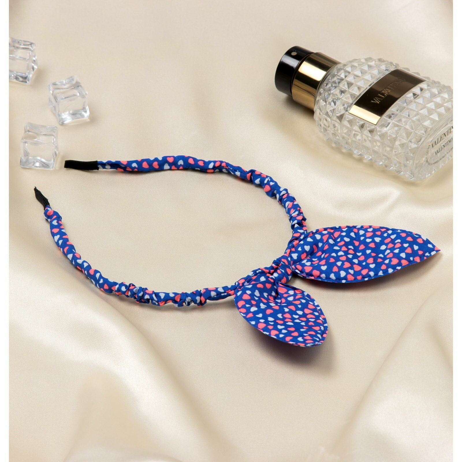 Ободок для волос "Веселые ушки", сердечки, синий, для кого: для девочек, 6 шт.