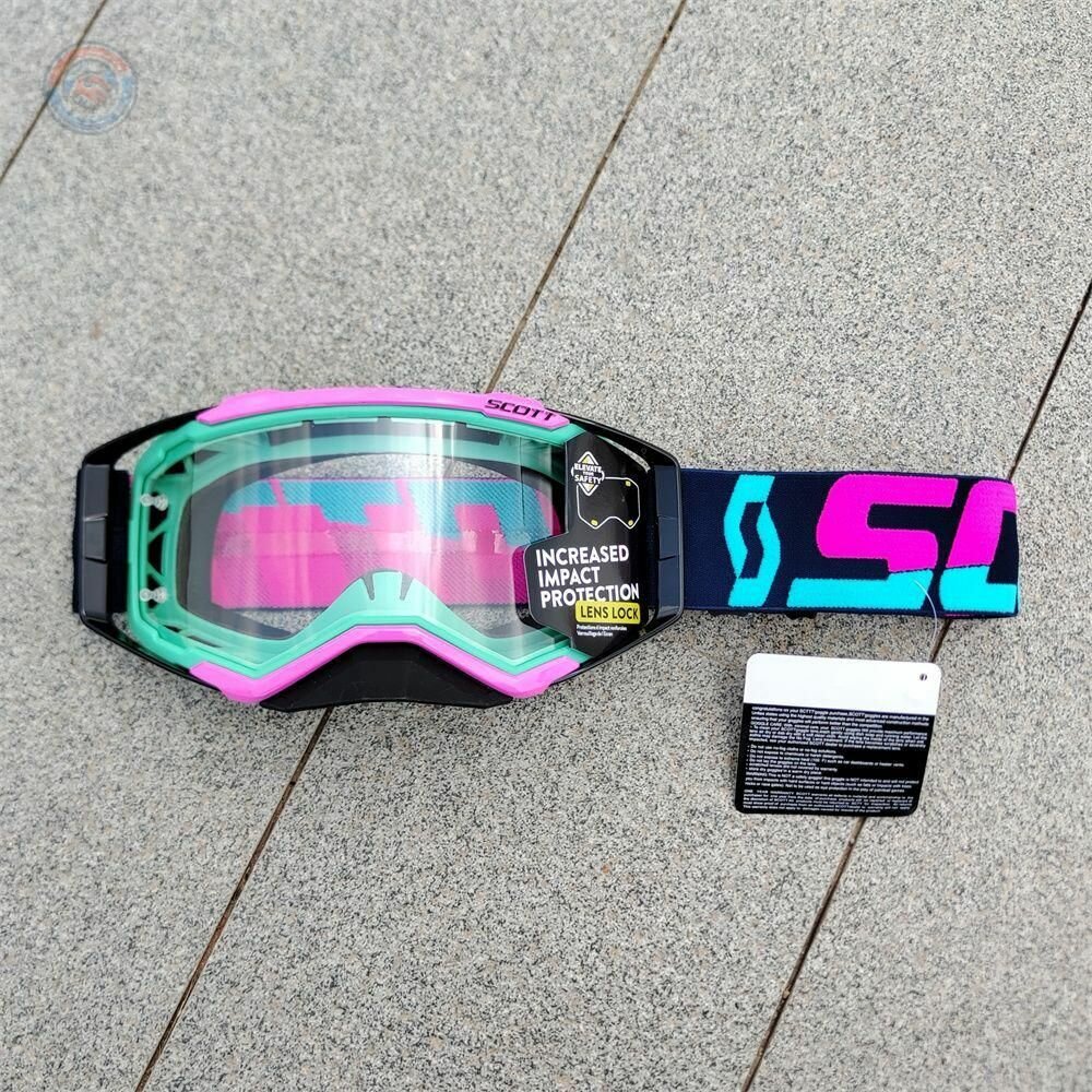 Мужские лыжные очки SCOTT для мотокросса и мотоциклетного шлема защита от ветра, пыли и УФ-лучей с регулируемым ремешком