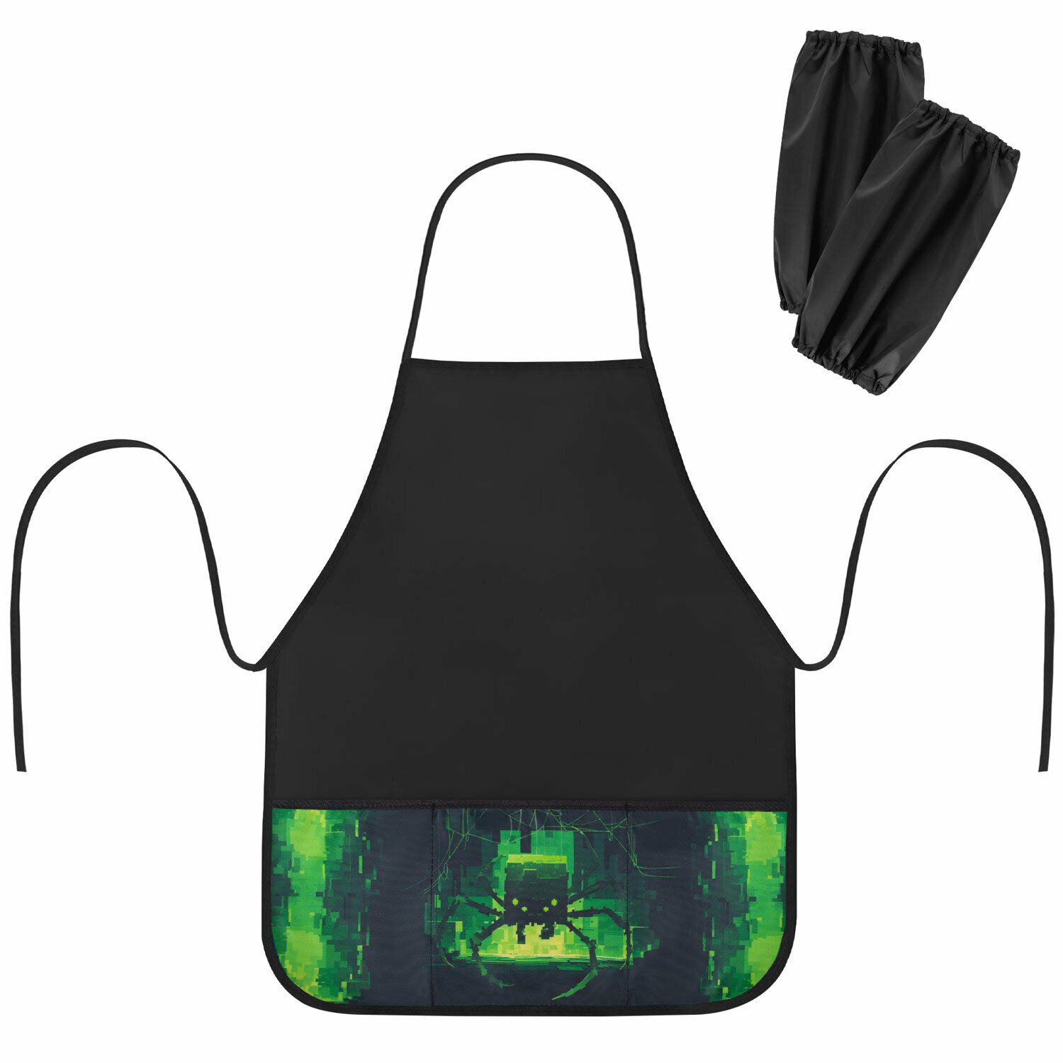 Фартук с нарукавниками Brauberg Digital spider, для уроков труда, 3 кармана, 46x54 см