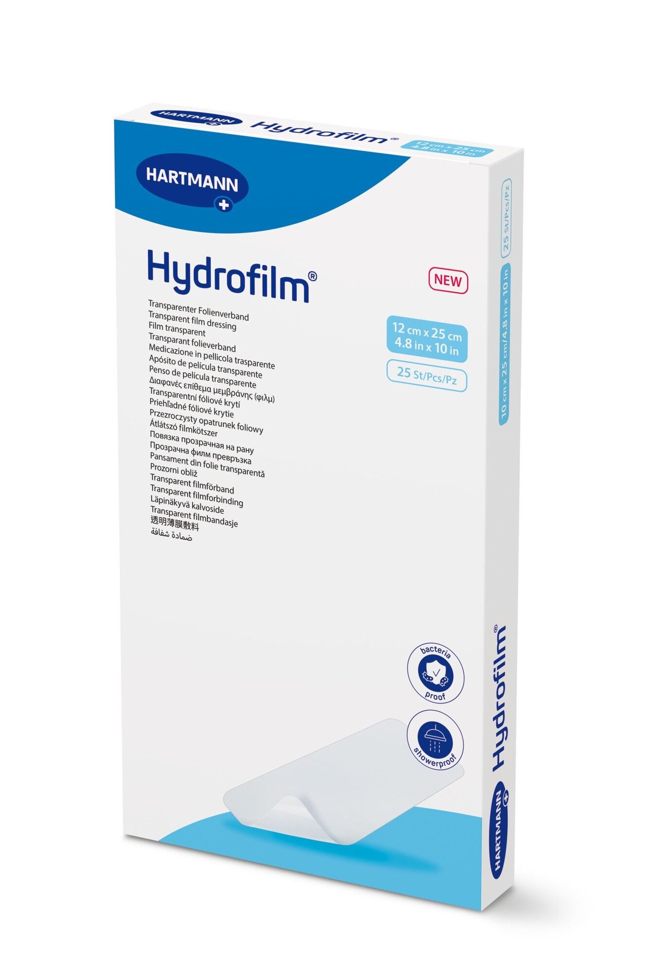 Hartmann Hydrofilm Прозрачная самофиксирующаяся повязка 12х25см/25 шт