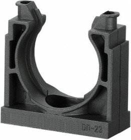 Держатель для гофрированных полиамидных труб L36 мм черный ДКС (PAS36N)