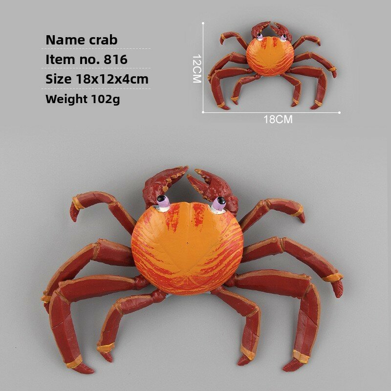 Marine life pvc модель осьминог морская черепаха краб аквариумная экспозиция для коллекционеров морских животных желтая ракушка краб