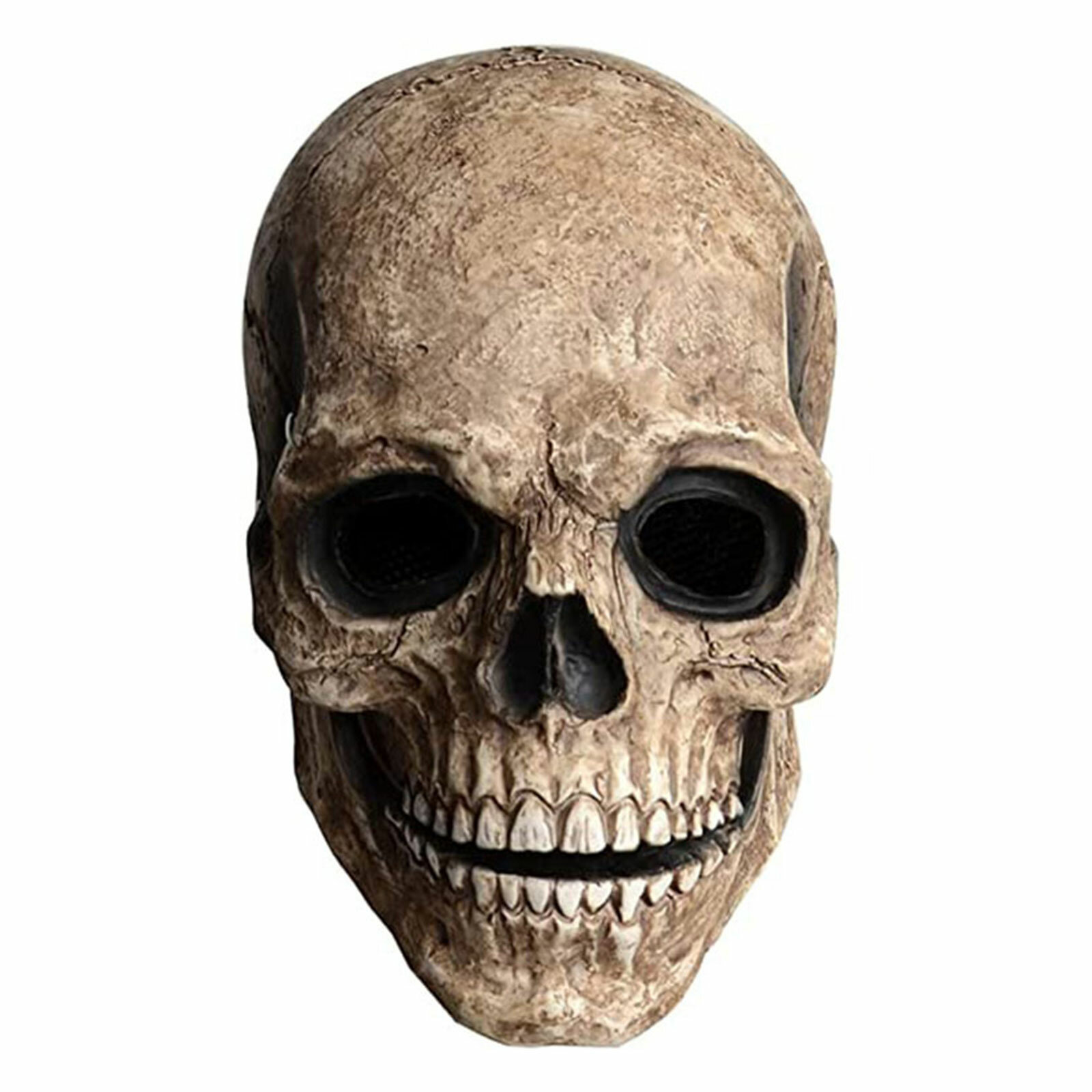 Маска черепа с подвижной челюстью для полного покрытия головы, жуткий аксессуар для Хэллоуина