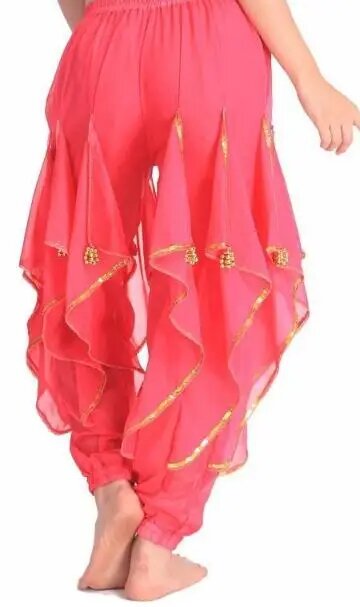 Женские шифоновые шаровары для танца живота YI NA SHENG WU Розовый, Rose