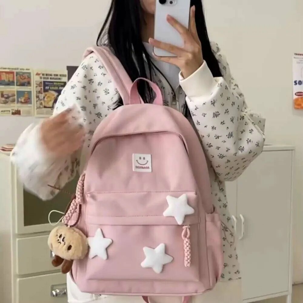 Рюкзак школьный, для девочек, регулируемые лямки, розовый, 40 см x 30 см