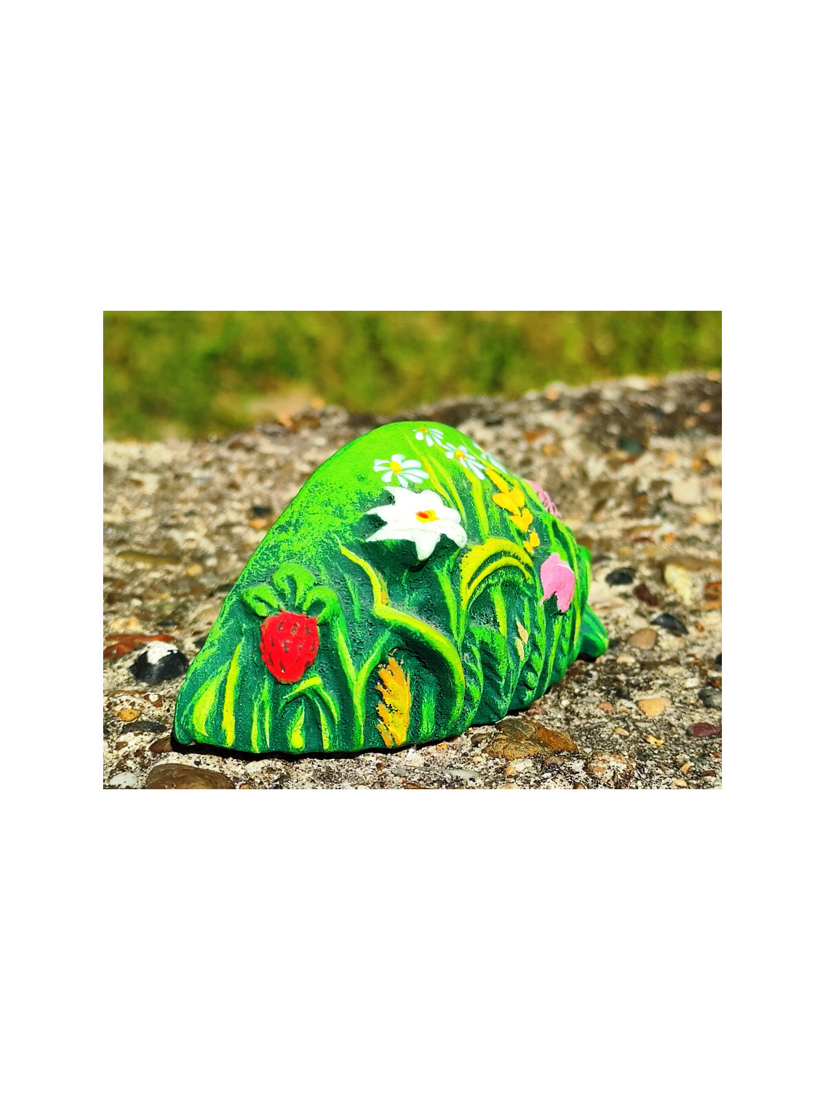 Фигурка "Лужок с цветами" Растяпинской Забавы, керамика, ручная работа