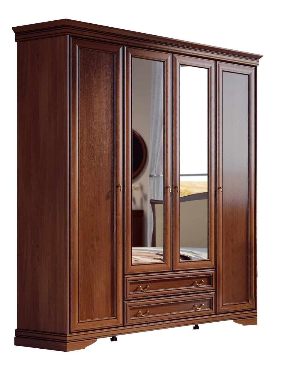 Шкаф для одежды Владимирская Мебельная Фабрика "София", ЛДСП, цвет орех, 191x58x219 см