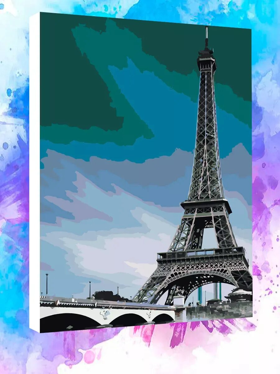 Картина по номерам Эйфелева башня Париж Франция