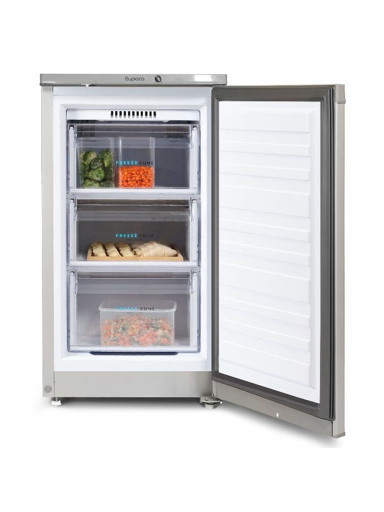 Морозильная камера Бирюса M412, металлик