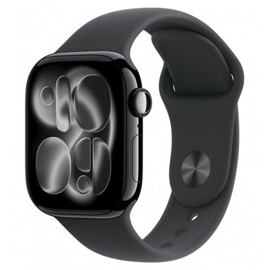Смарт-часы Apple Watch Series 11 GPS 42mm Jet Black Aluminium Case with Black Sport Band - M/L Черный
