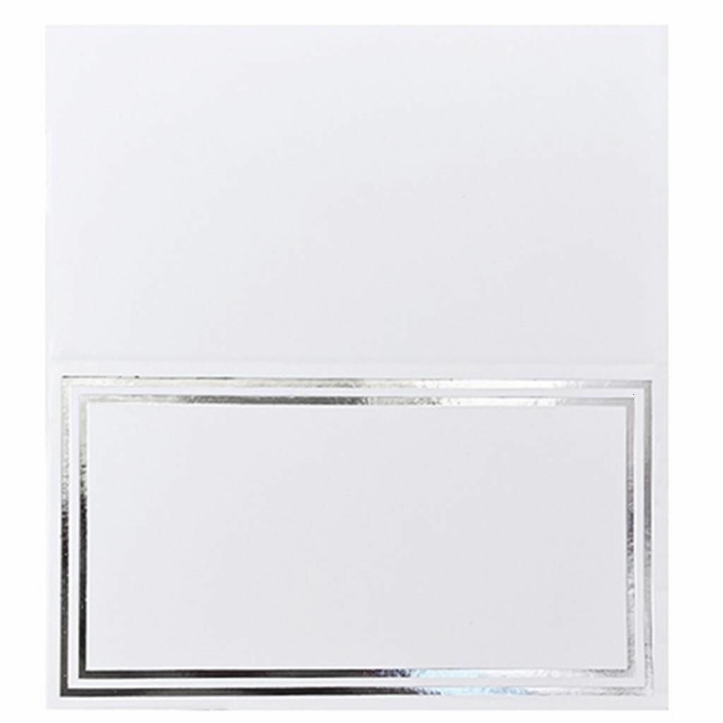 50 листов/комплект, карточка с именем гостя на вечеринке-серебристая