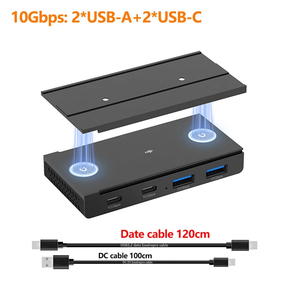 YUCUN USB-C концентратор 10Gbps, черный