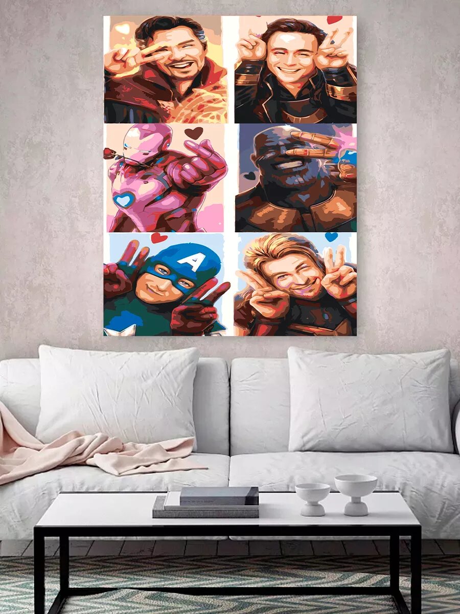 Картина по номерам Мстители