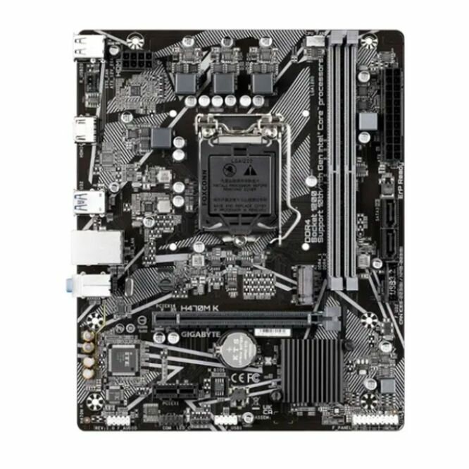 Материнская плата GIGABYTE H470M-K (H470M K) - LGA 1200, Intel H470, 2хDDR4, 1хPCI-Ex16, 1хМ.2, Micro-ATX