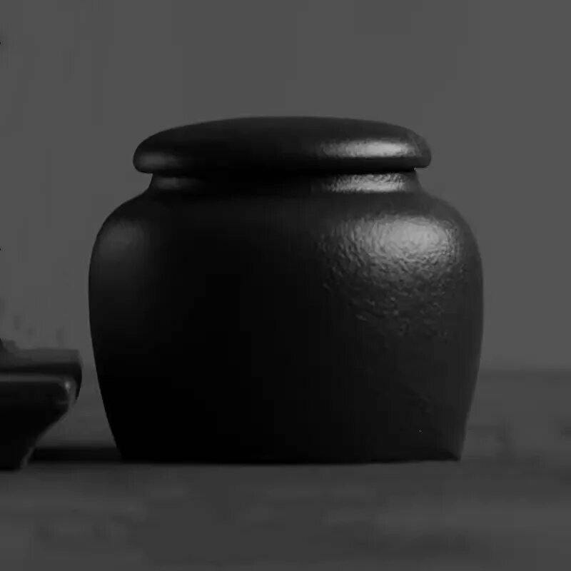 Керамические урны для домашних животных, черная урна для кремации, маленькое хранилище, погребальная урна, урна для запоминания, Черный