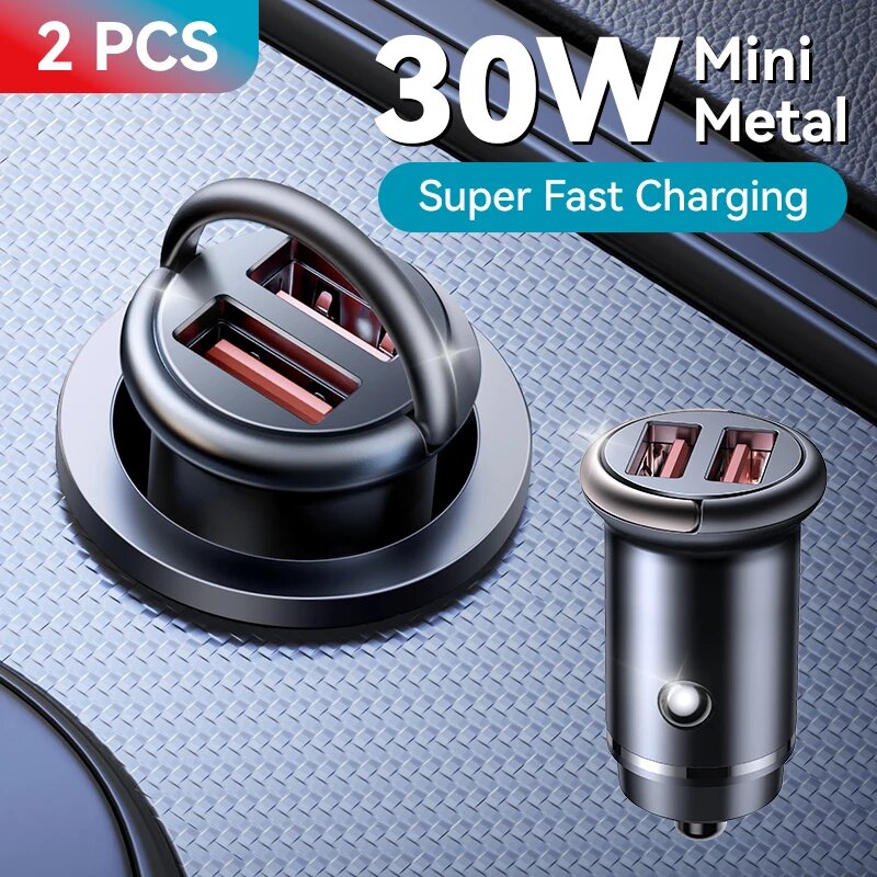 Joyroom 2шт. Автомобильное зарядное USB Type-C, 30W, 2 порта