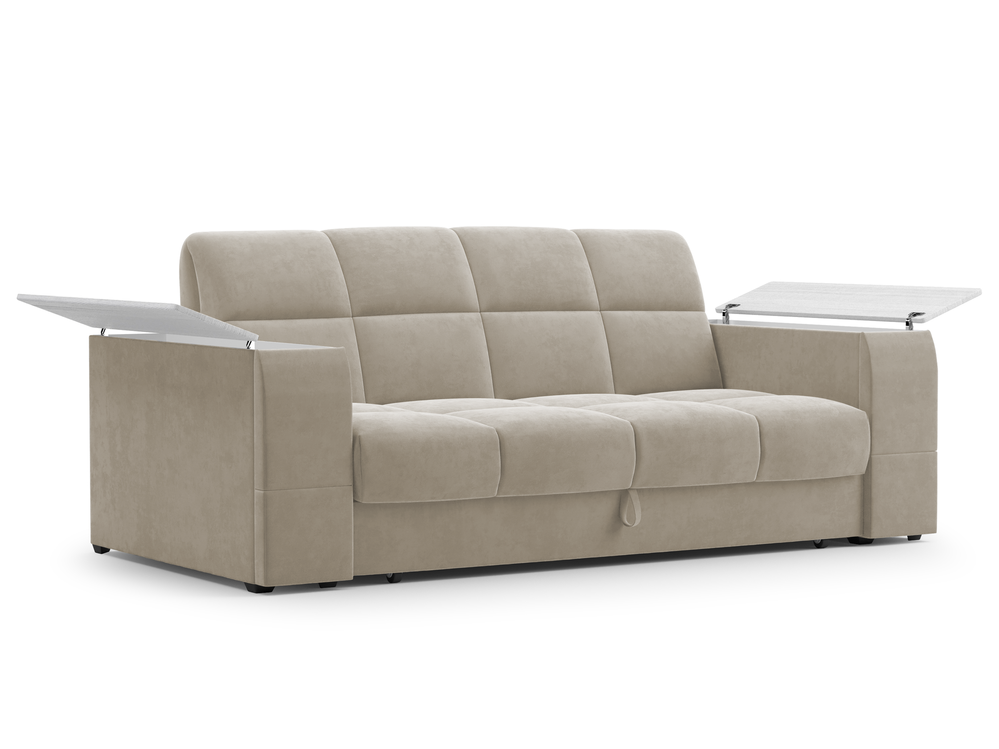 Диван-кровать Флай, аккордеон, подлокотники короб+короб, 160*200 с ортопедическим основанием, съемный чехол, велюр.