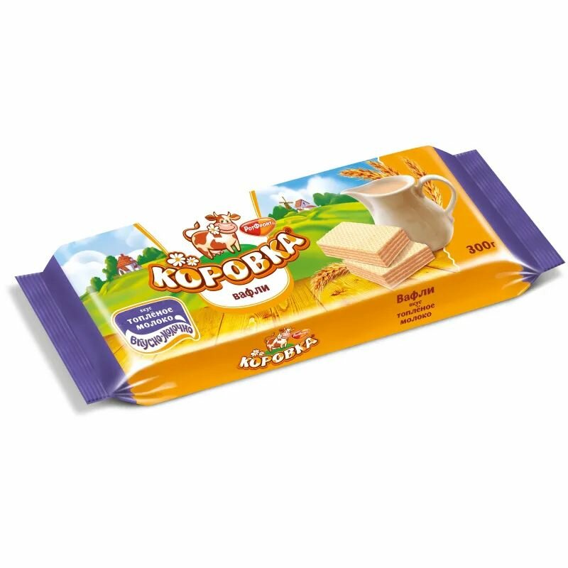 Вафли Коровка вкус топленое молоко, 300 г