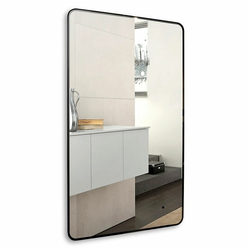 Зеркало AZARIO INCANTO 600х1000 бесконтактный сенсорный выключатель, подсветка с диммером, цвет черный (LED-00002538)
