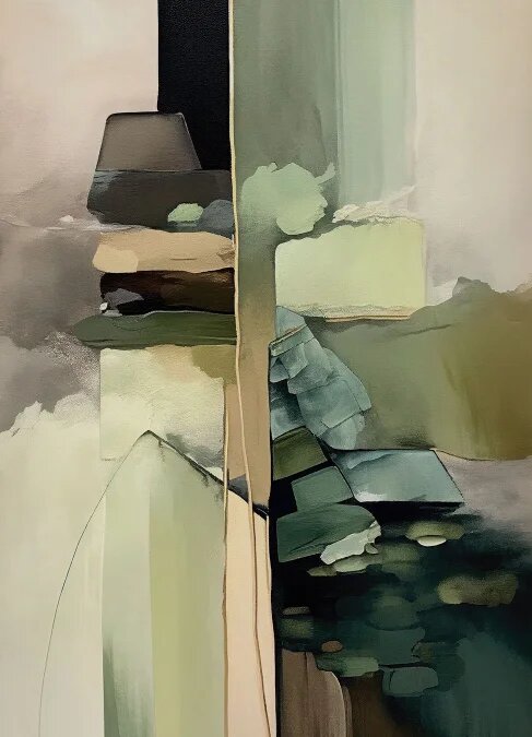 Абстрактная картина на холсте, PF 33875, 100x150cm no frame