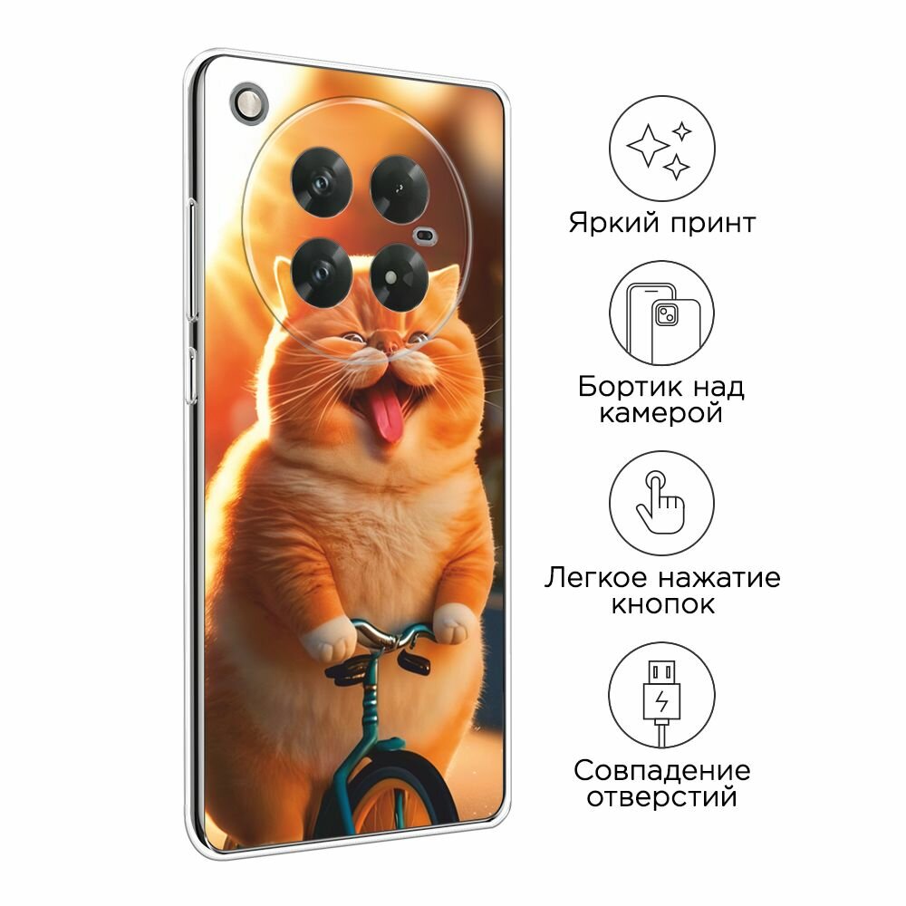 Чехол на Infinix Zero 40 5G / Инфиникс Зеро 40 5G с принтом "Кот на велике" — фото 1